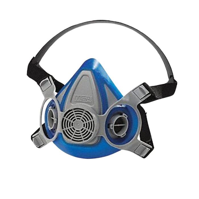 MSA ADVANTAGE 200LS Half-Face Twin Respirator, HYCAR, Medium Size, Less ...